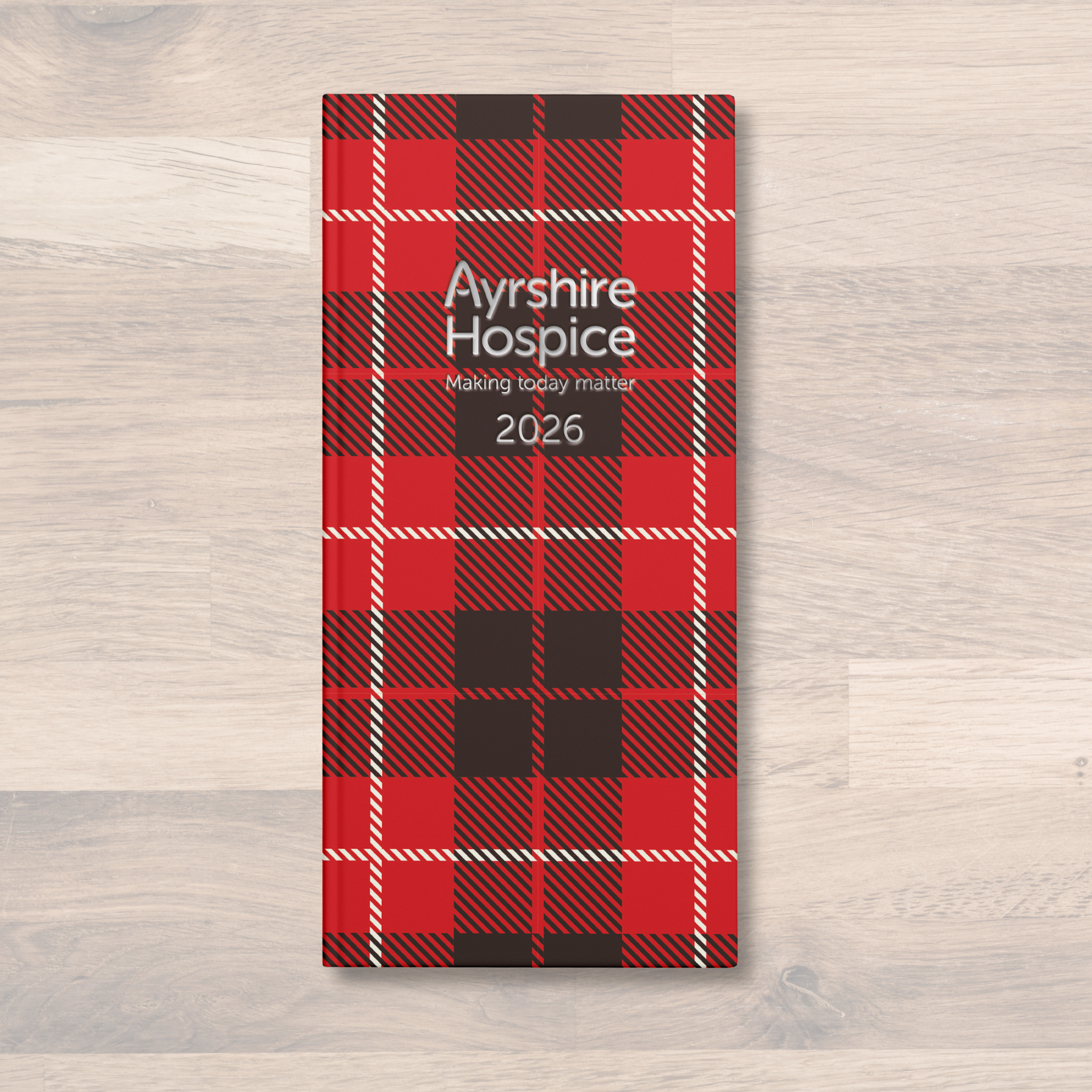 Red Tartan Diary 2026 (Slim Pocket) – Ayrshire Hospice Shop
